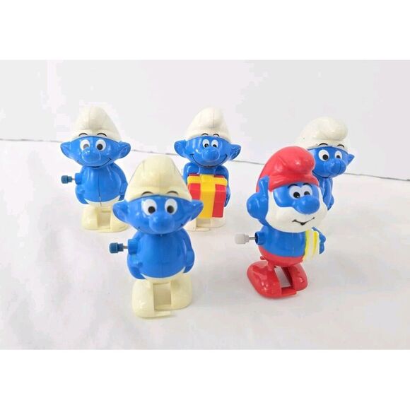 Galoob | Toys | Vintage 982 Smurfs Toy Lot 5 Galoob Windup Walkers ...